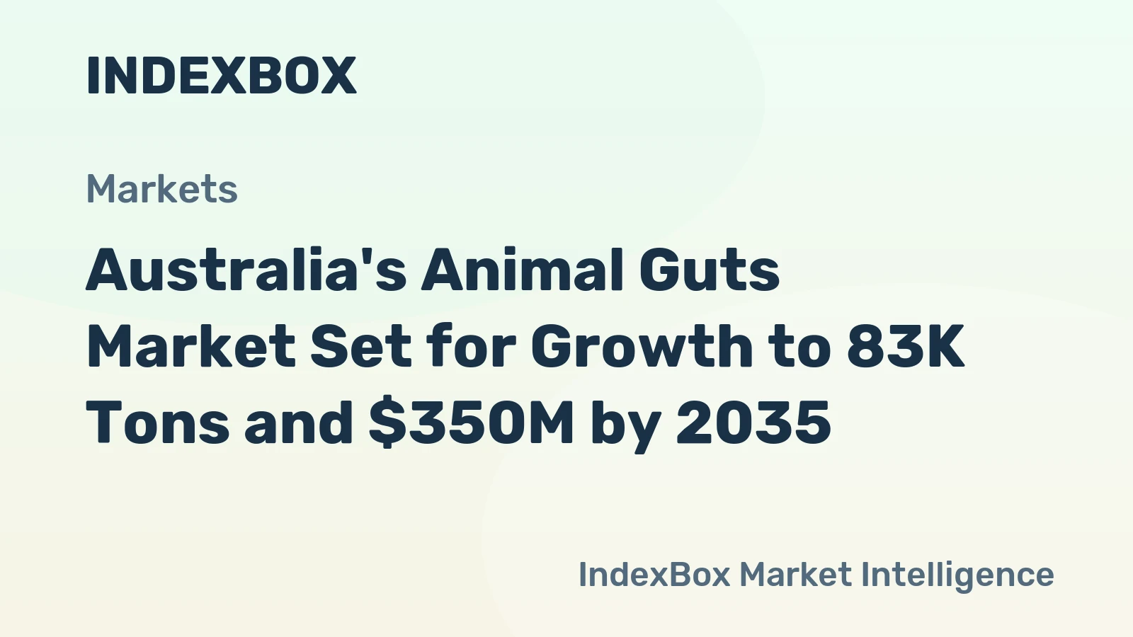 Australia's Animal Guts Market Set for Growth to 83K Tons and $350M by 2035