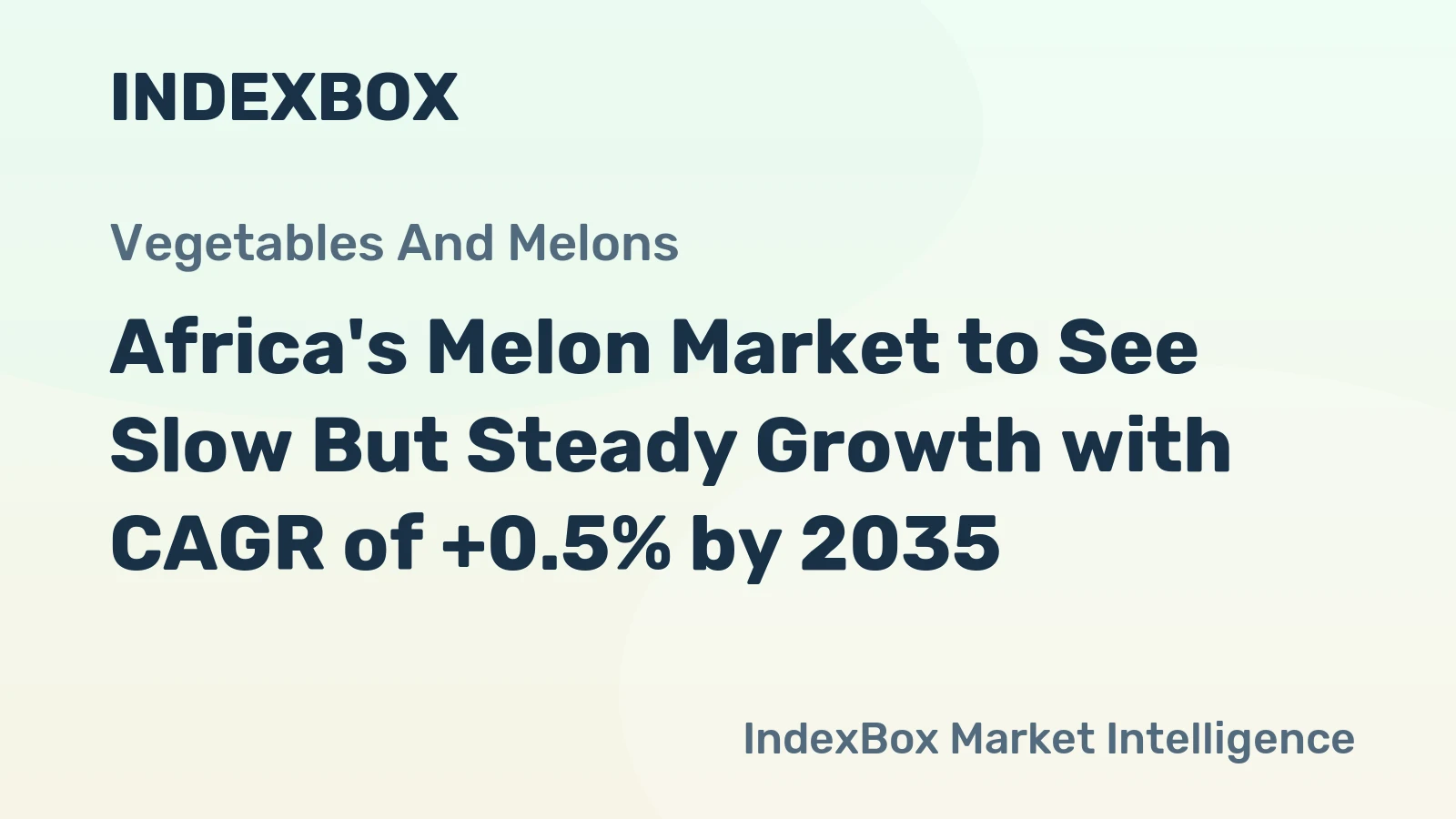 Africa's Melon Market to See Slow But Steady Growth with CAGR of +0.5% by 2035