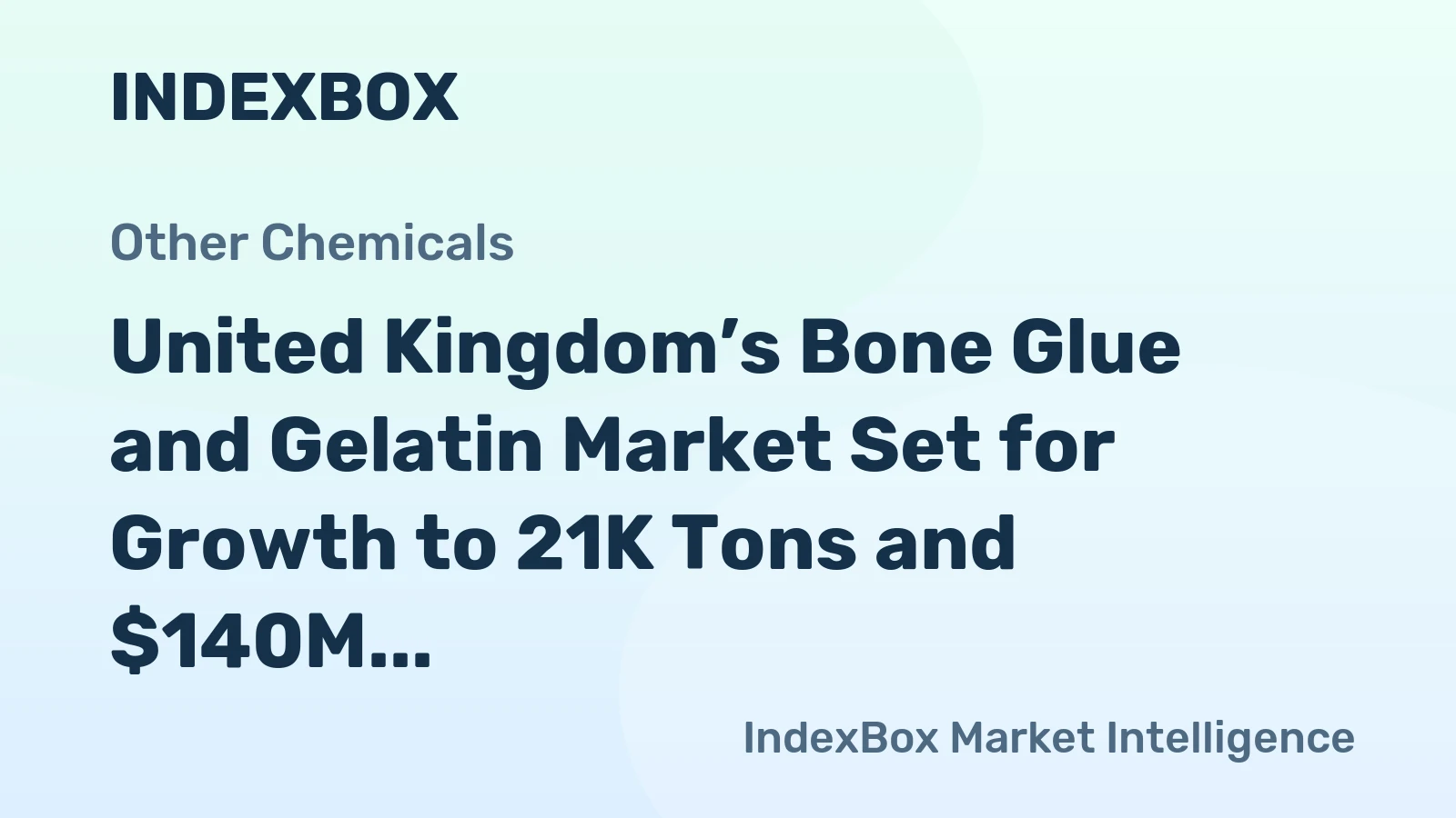 United Kingdom’s Bone Glue and Gelatin Market Set for Growth to 21K Tons and $140M