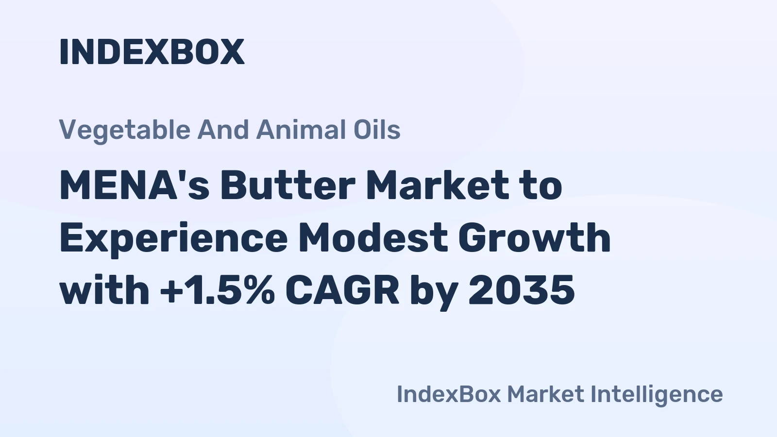 MENA's Butter Market to Experience Modest Growth with +1.5% CAGR by 2035