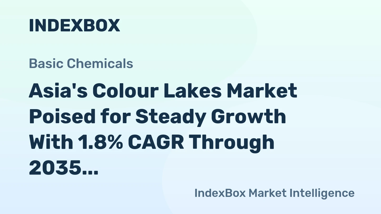 Asia's Colour Lakes Market Poised for Steady Growth With 1.8% CAGR Through 2035