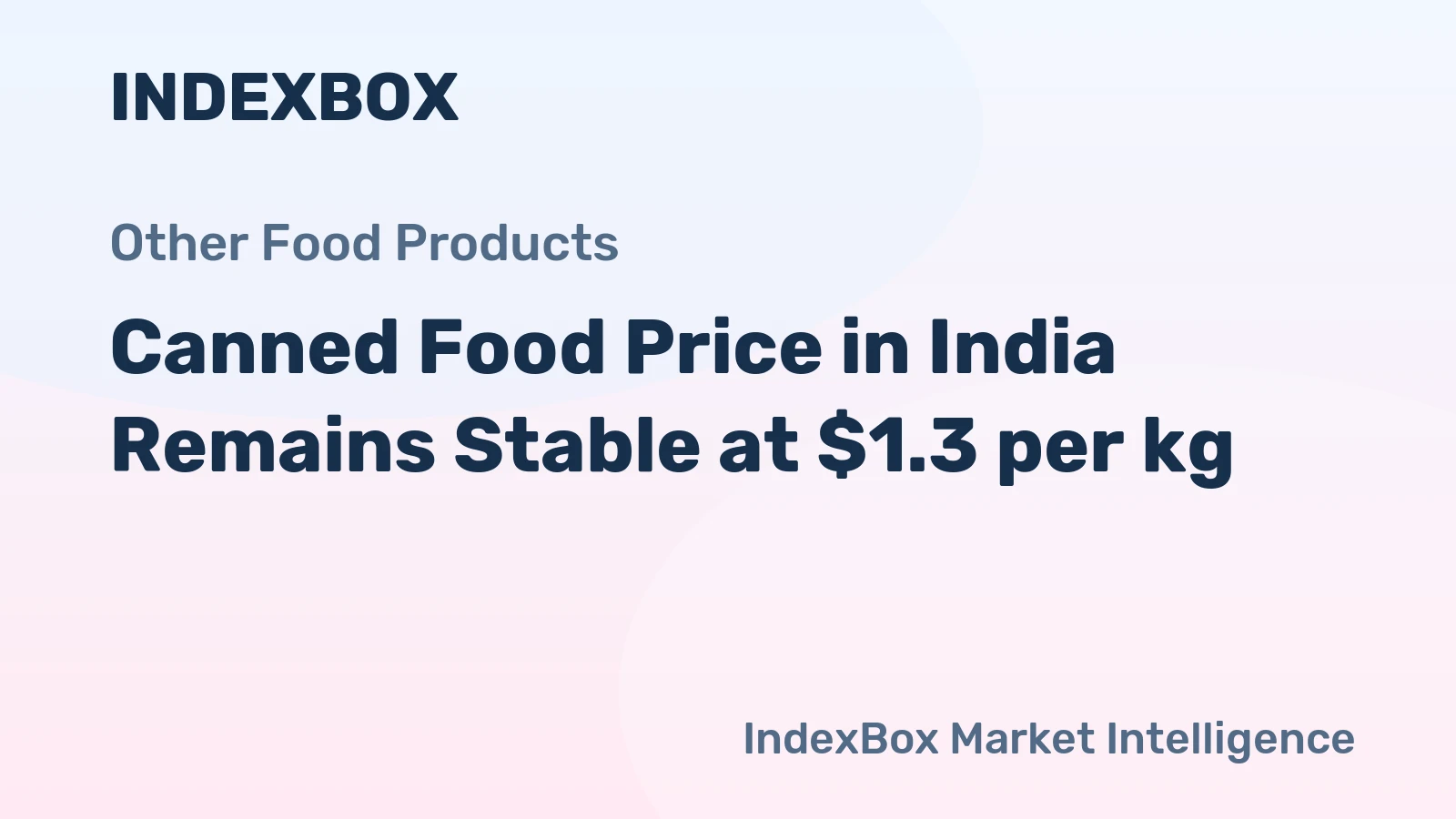 Canned Food Price in India Remains Stable at $1.3 per kg