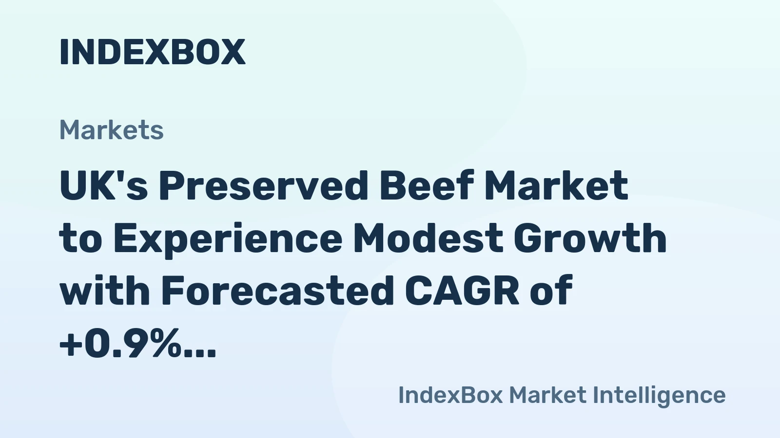 UK's Preserved Beef Market to Experience Modest Growth with Forecasted CAGR of +0.9% in Volume and +2.4% in Value by 2035