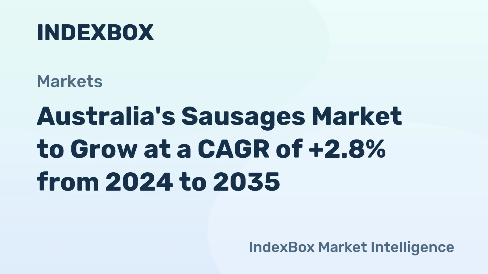 Australia's Sausages Market to Grow at a CAGR of +2.8% from 2024 to 2035