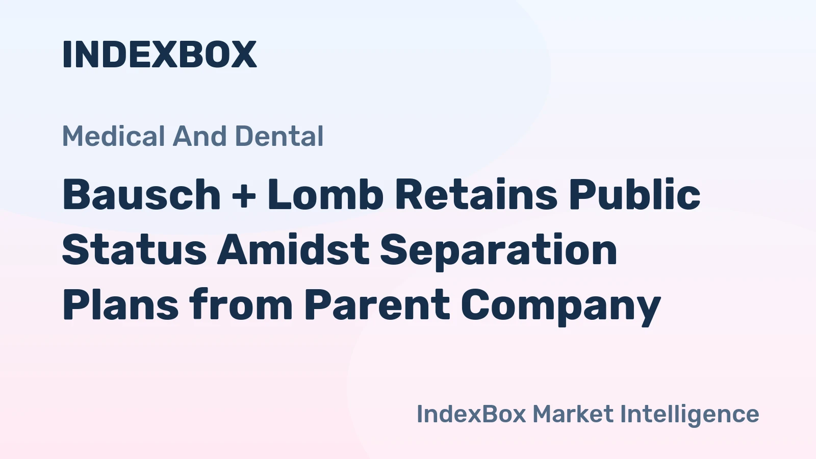 Bausch + Lomb Retains Public Status Amidst Separation Plans from Parent Company