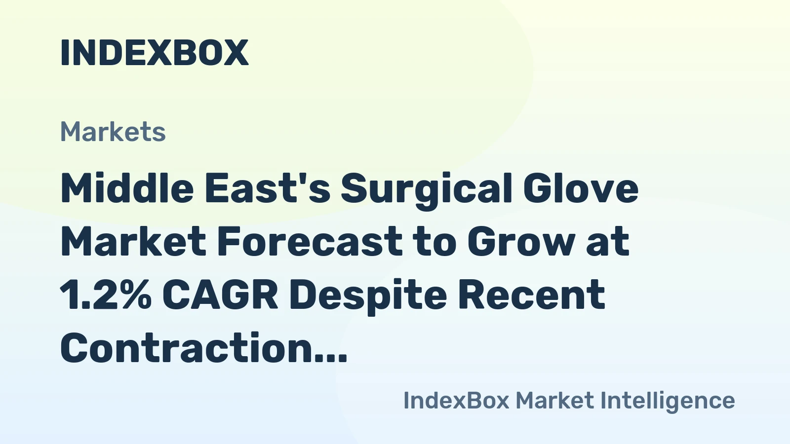 Middle East's Surgical Glove Market Forecast to Grow at 1.2% CAGR Despite Recent Contraction