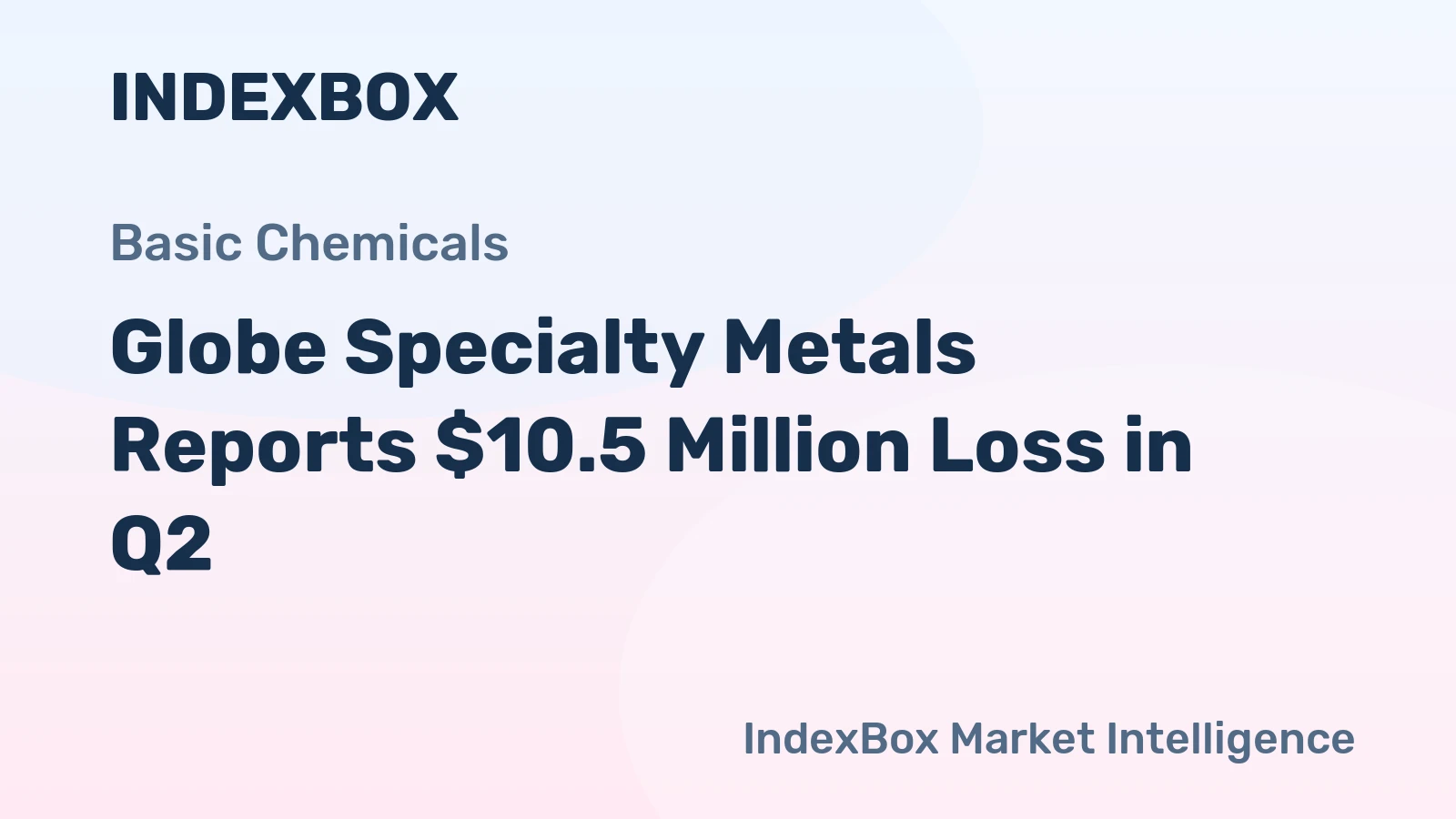 Globe Specialty Metals Reports $10.5 Million Loss in Q2