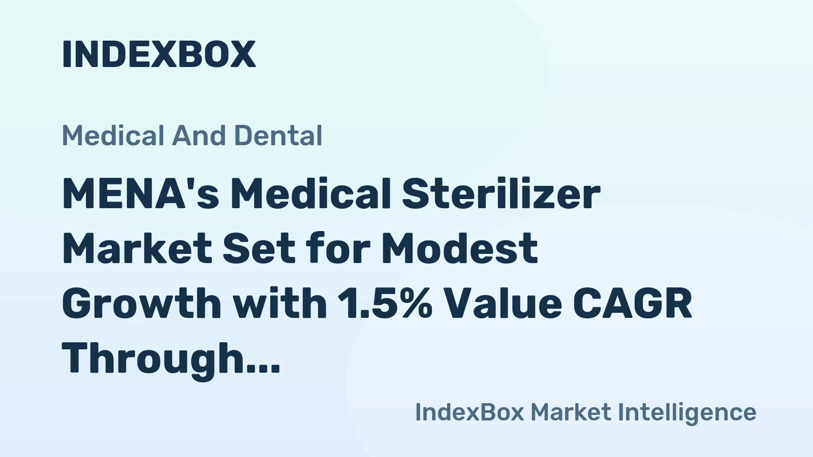 MENA's Medical Sterilizer Market Set for Modest Growth with 1.5% Value CAGR Through 2035