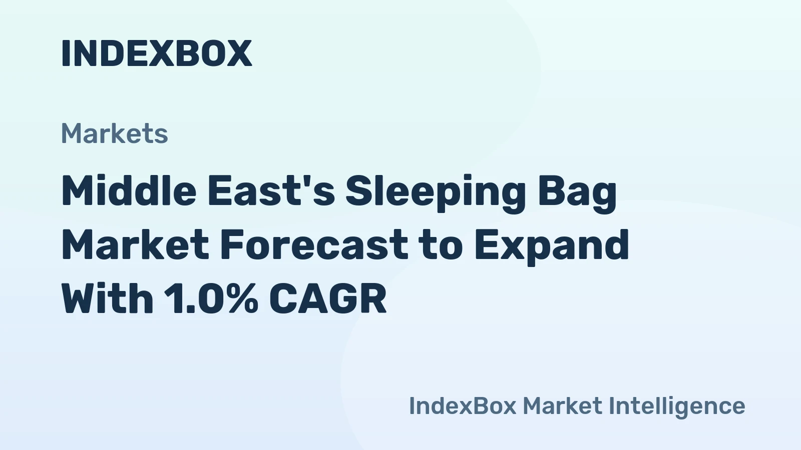 Middle East's Sleeping Bag Market Forecast to Expand With 1.0% CAGR