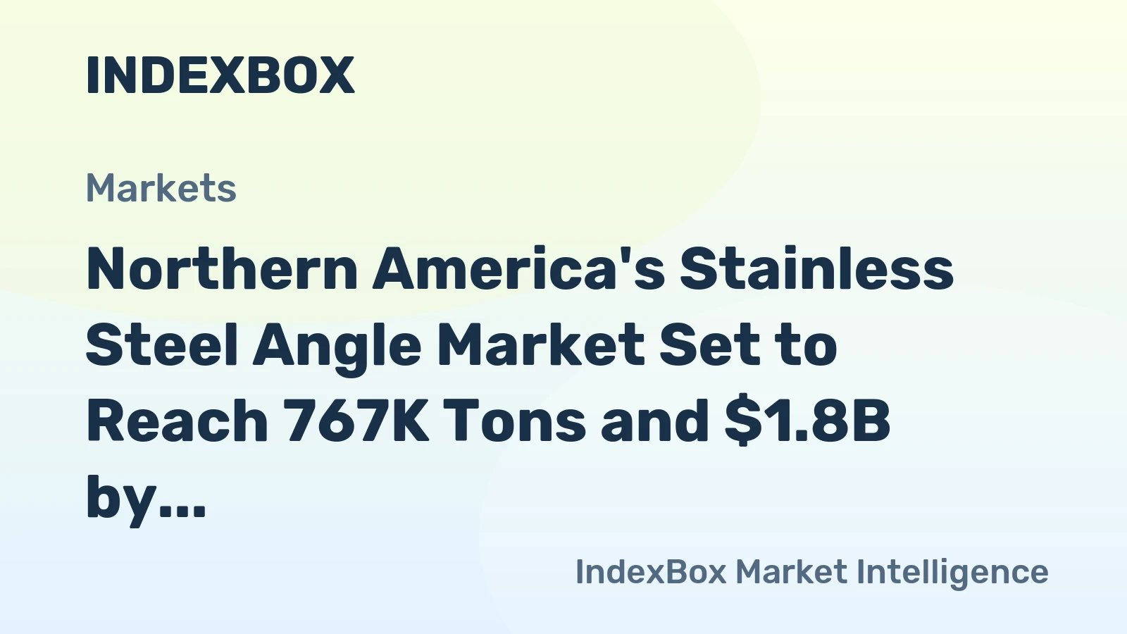 Northern America's Stainless Steel Angle Market Set to Reach 767K Tons and $1.8B by 2035