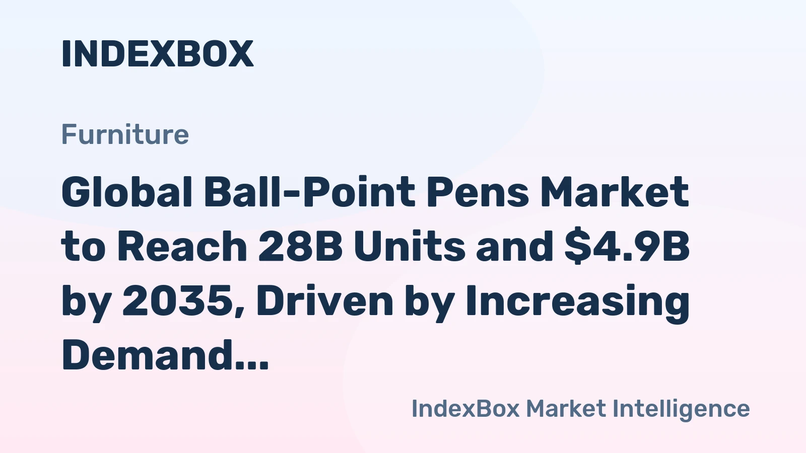 Global Ball-Point Pens Market to Reach 28B Units and $4.9B by 2035, Driven by Increasing Demand