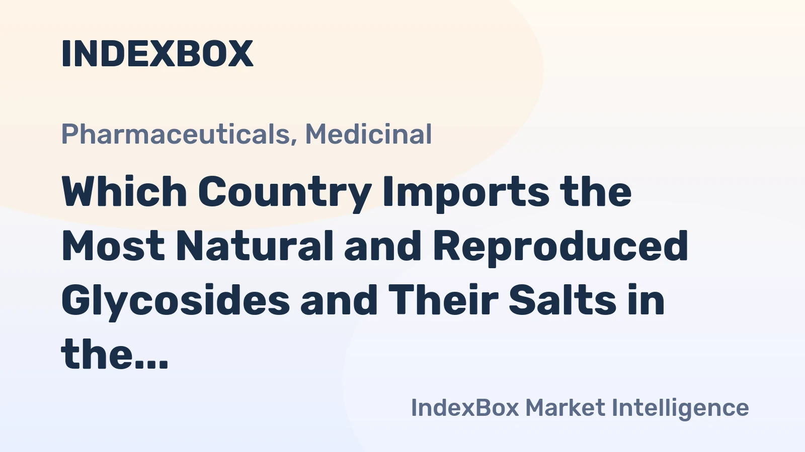 Which Country Imports the Most Natural and Reproduced Glycosides and Their Salts in the World?