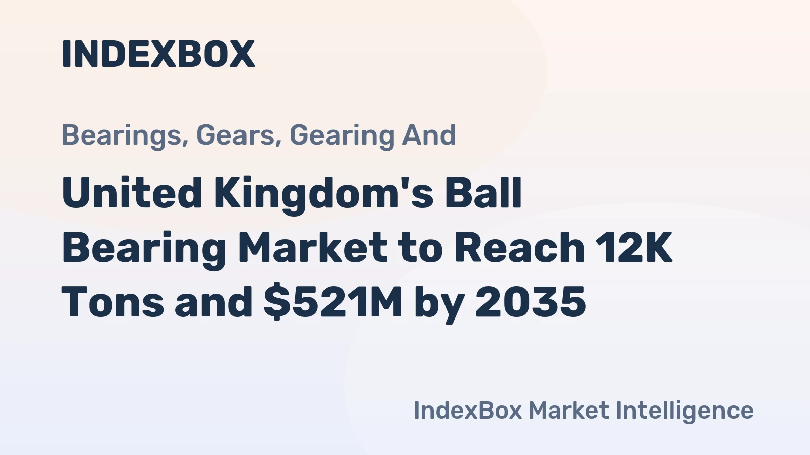 United Kingdom's Ball Bearing Market to Reach 12K Tons and $521M by 2035