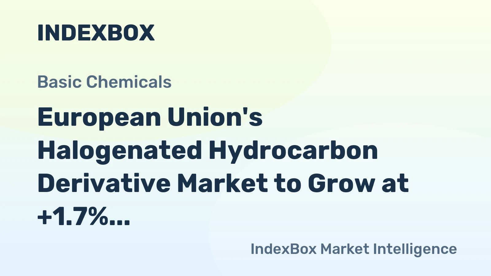 European Union's Halogenated Hydrocarbon Derivative Market to Grow at +1.7% CAGR for Next Decade