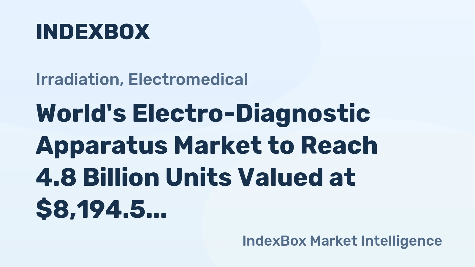 World's Electro-Diagnostic Apparatus Market to Reach 4.8 Billion Units Valued at $8,194.5 Billion by 2035