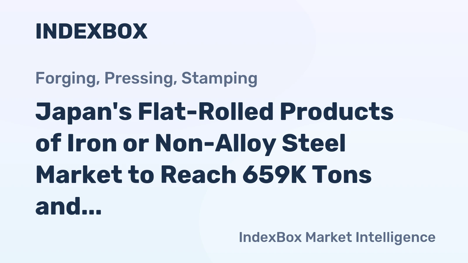 Japan's Flat-Rolled Products of Iron or Non-Alloy Steel Market to Reach 659K Tons and $966M by 2035