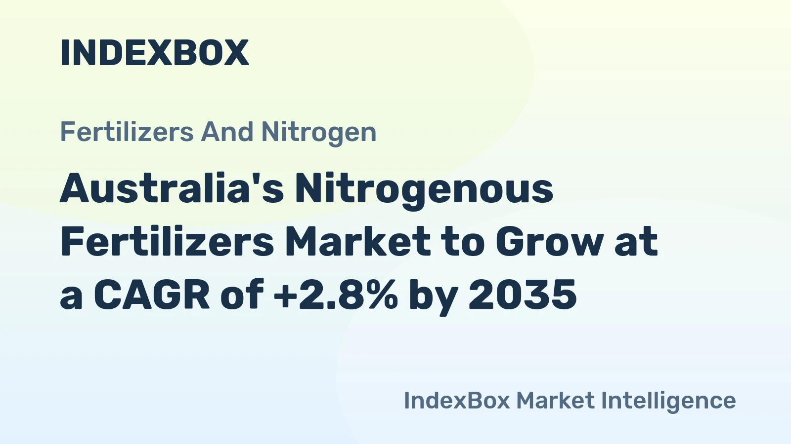 Australia's Nitrogenous Fertilizers Market to Grow at a CAGR of +2.8% by 2035