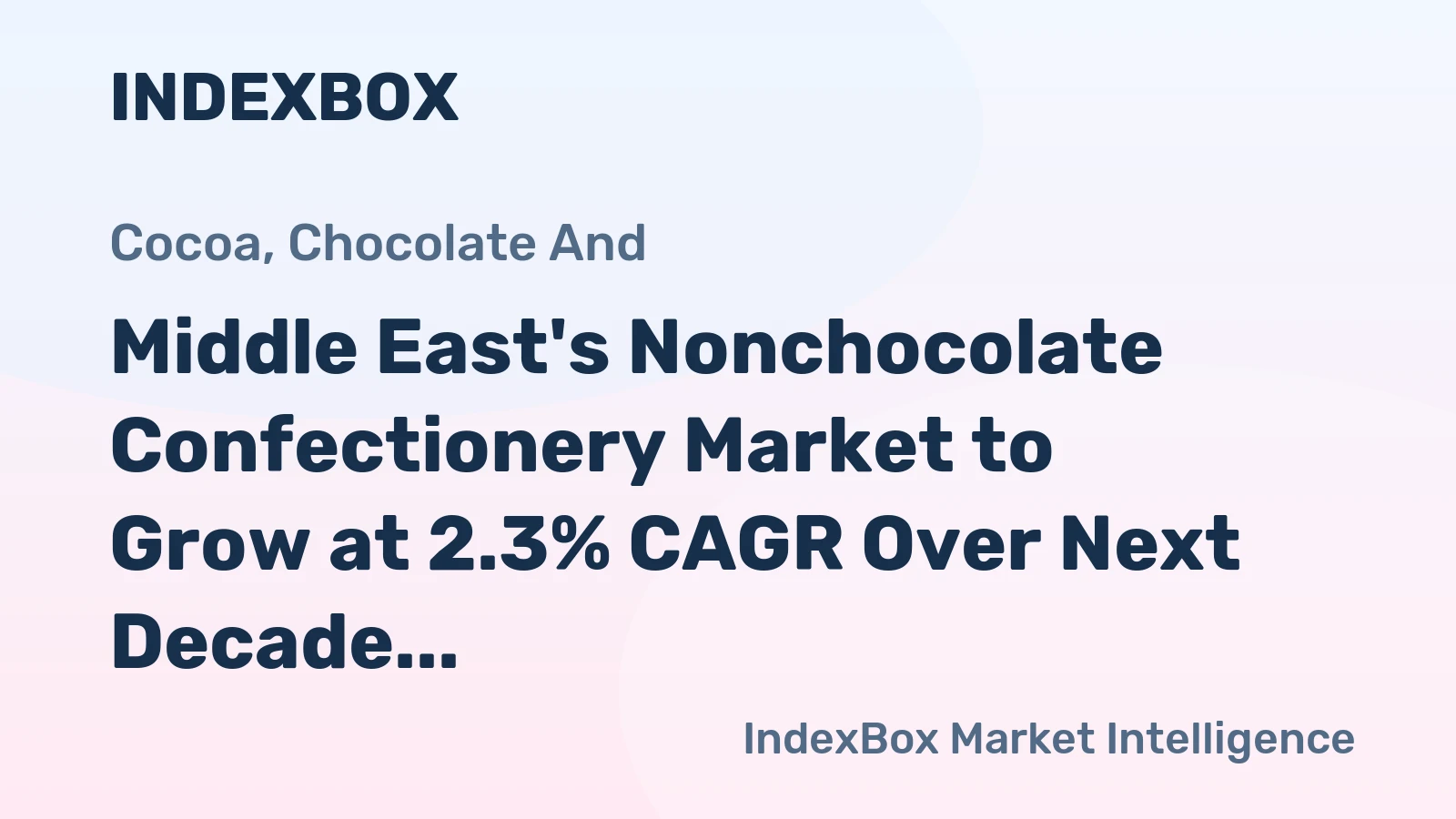 Middle East's Nonchocolate Confectionery Market to Grow at 2.3% CAGR Over Next Decade