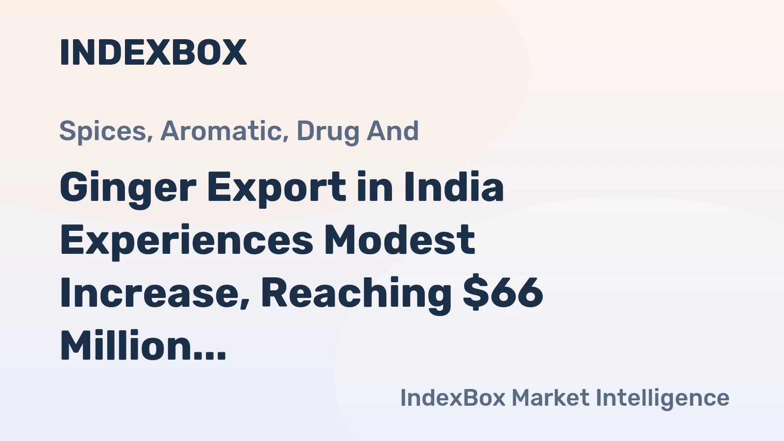 Ginger Export in India Experiences Modest Increase, Reaching $66 Million by 2024