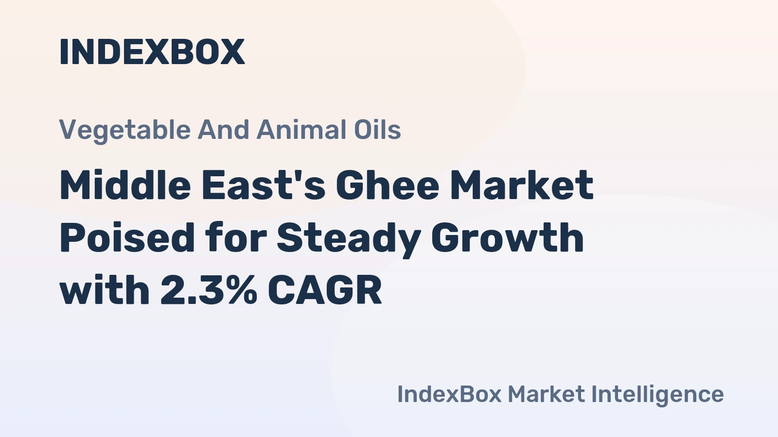 Middle East's Ghee Market Poised for Steady Growth with 2.3% CAGR