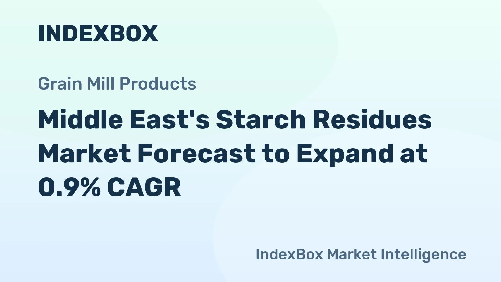 Middle East's Starch Residues Market Forecast to Expand at 0.9% CAGR