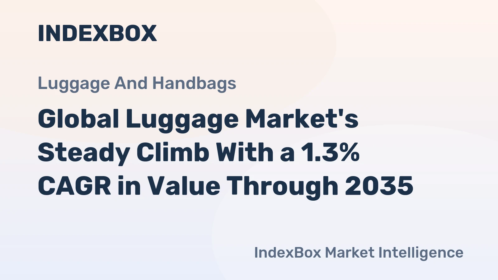 Global Luggage Market's Steady Climb With a 1.3% CAGR in Value Through 2035