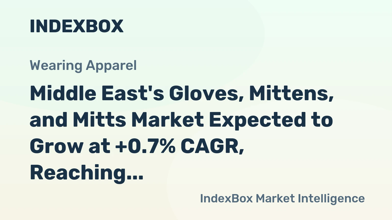Middle East's Gloves, Mittens, and Mitts Market Expected to Grow at +0.7% CAGR, Reaching 300M Pairs by 2035