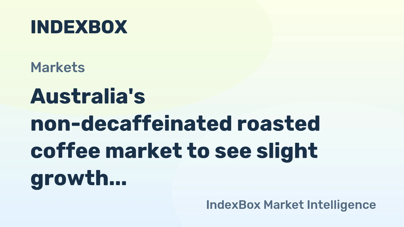 Australia's non-decaffeinated roasted coffee market to see slight growth with 8.8K tons volume and $179M value by 2035