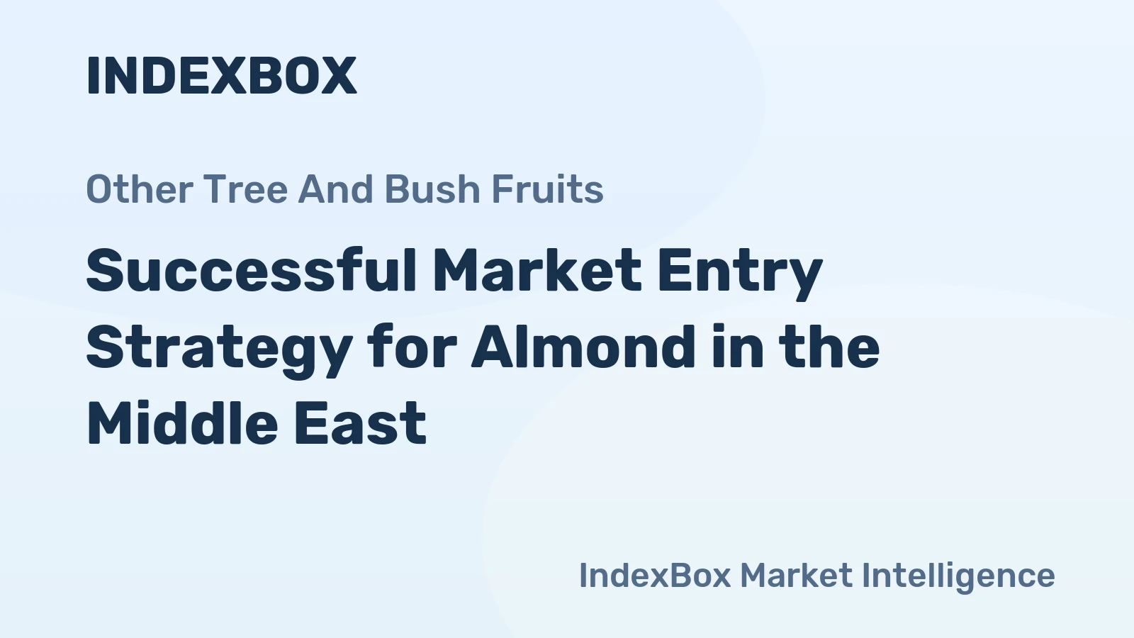 Successful Market Entry Strategy for Almond in the Middle East