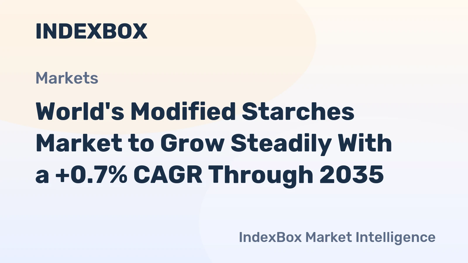 World's Modified Starches Market to Grow Steadily With a +0.7% CAGR Through 2035
