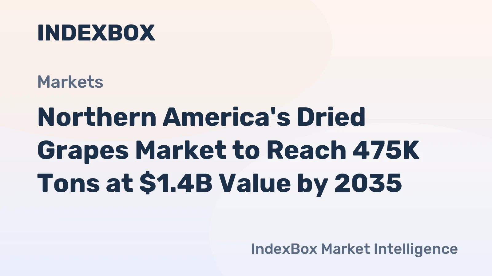 Northern America's Dried Grapes Market to Reach 475K Tons at $1.4B Value by 2035