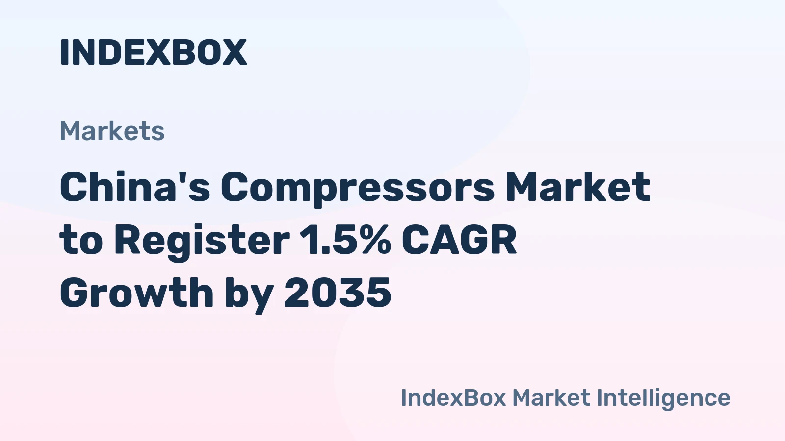 China's Compressors Market to Register 1.5% CAGR Growth by 2035