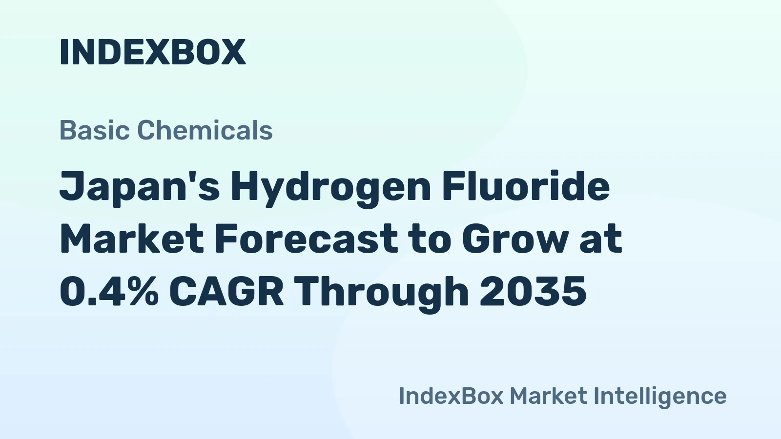 Japan's Hydrogen Fluoride Market Forecast to Grow at 0.4% CAGR Through 2035