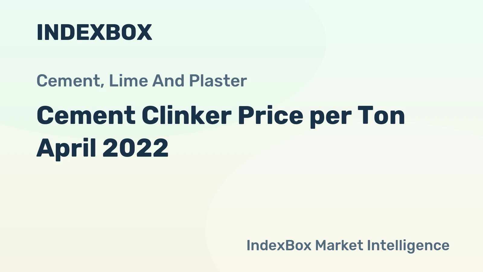Cement Clinker Price per Ton April 2022