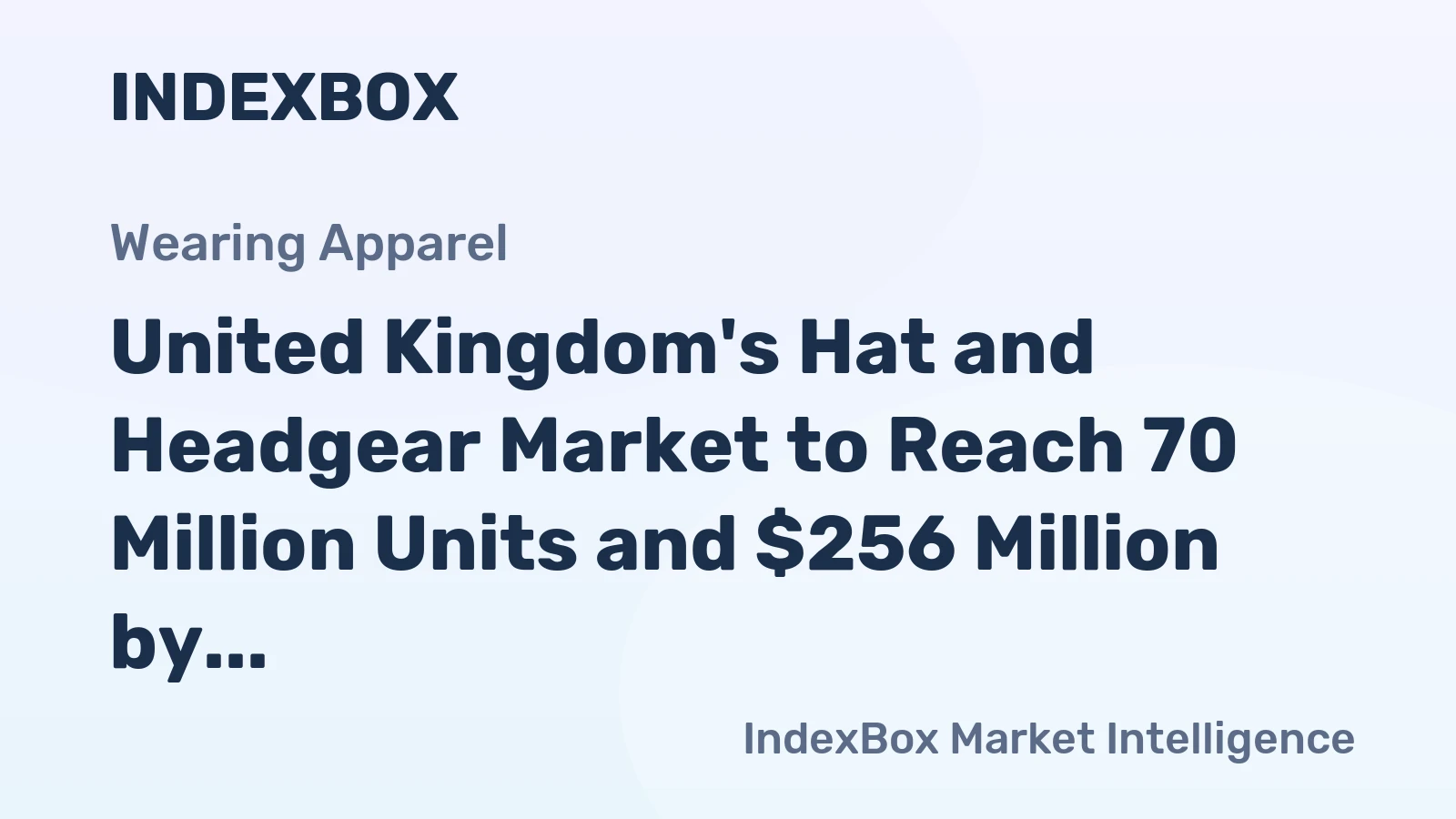United Kingdom's Hat and Headgear Market to Reach 70 Million Units and $256 Million by 2035