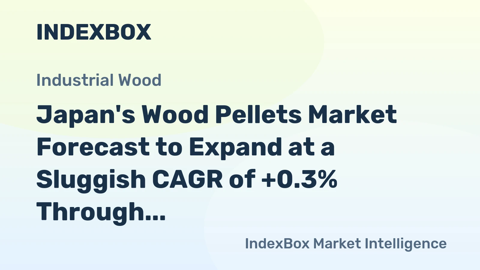 Japan's Wood Pellets Market Forecast to Expand at a Sluggish CAGR of +0.3% Through 2035