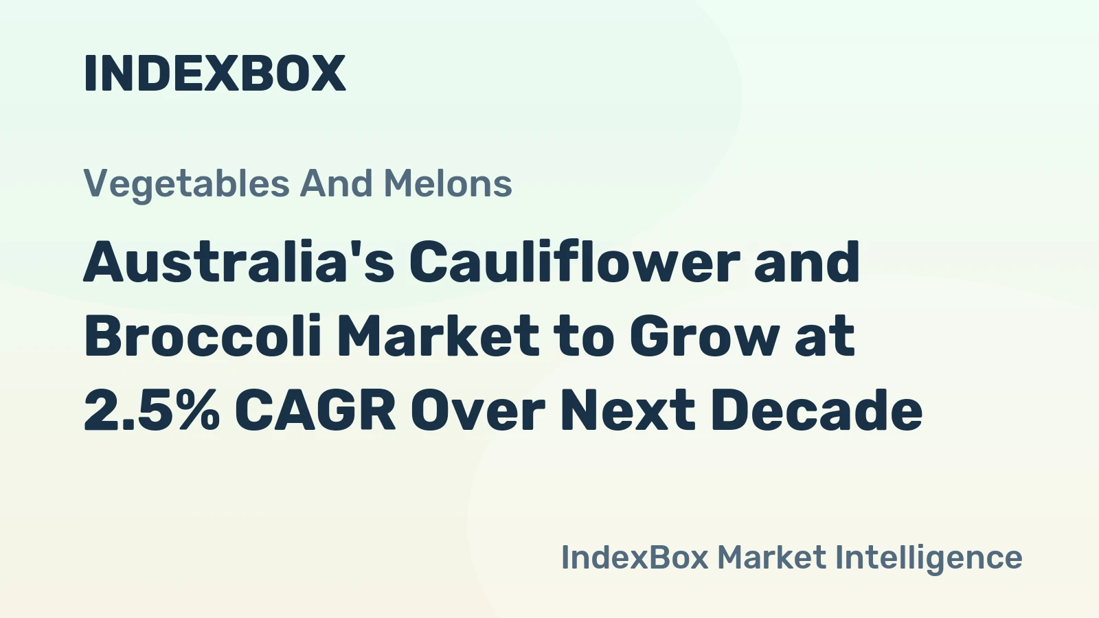 Australia's Cauliflower and Broccoli Market to Grow at 2.5% CAGR Over Next Decade