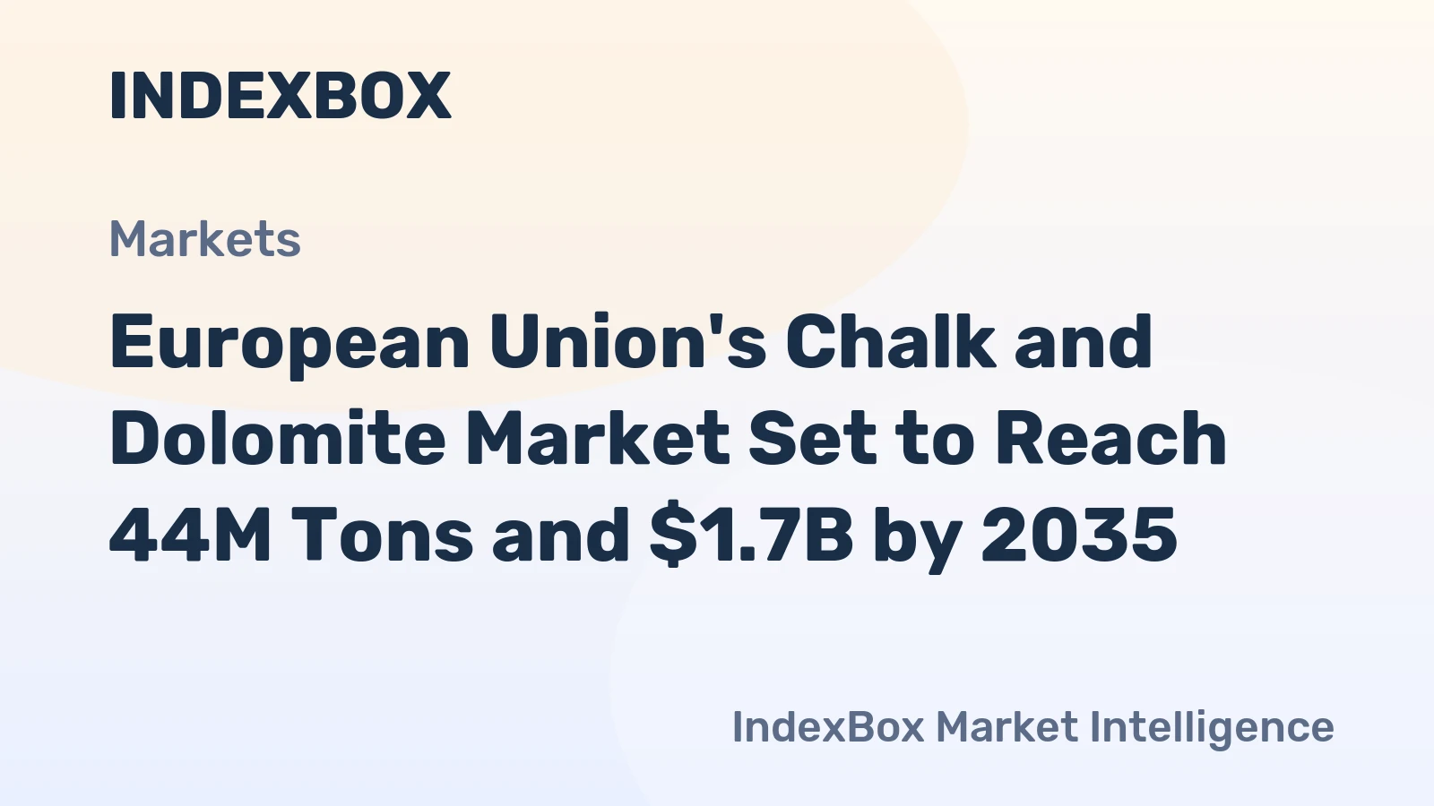European Union's Chalk and Dolomite Market Set to Reach 44M Tons and $1.7B by 2035