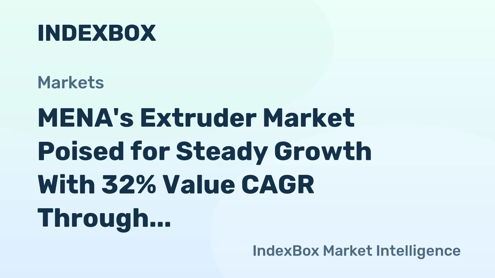 MENA's Extruder Market Poised for Steady Growth With 32% Value CAGR Through 2035