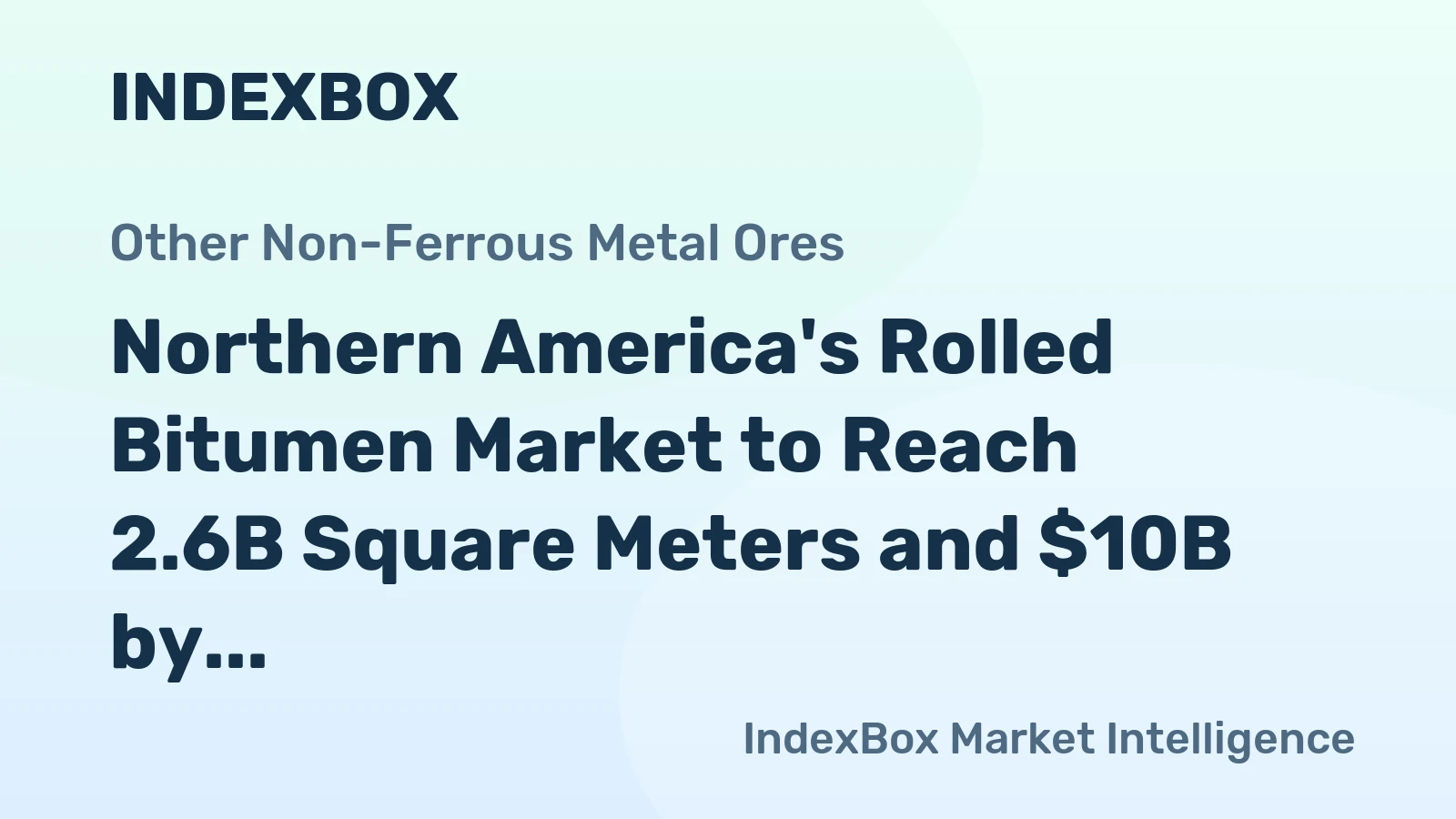 Northern America's Rolled Bitumen Market to Reach 2.6B Square Meters and $10B by End of 2035