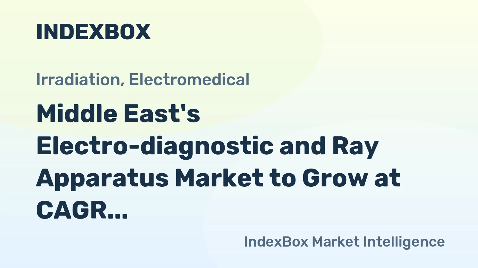 Middle East's Electro-diagnostic and Ray Apparatus Market to Grow at CAGR of +5.5% Over Next Decade