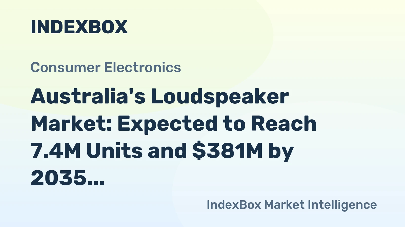 Australia's Loudspeaker Market: Expected to Reach 7.4M Units and $381M by 2035