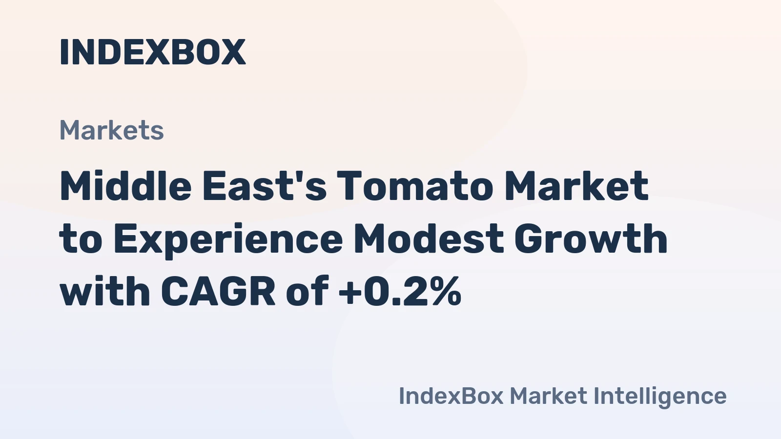 Middle East's Tomato Market to Experience Modest Growth with CAGR of +0.2%