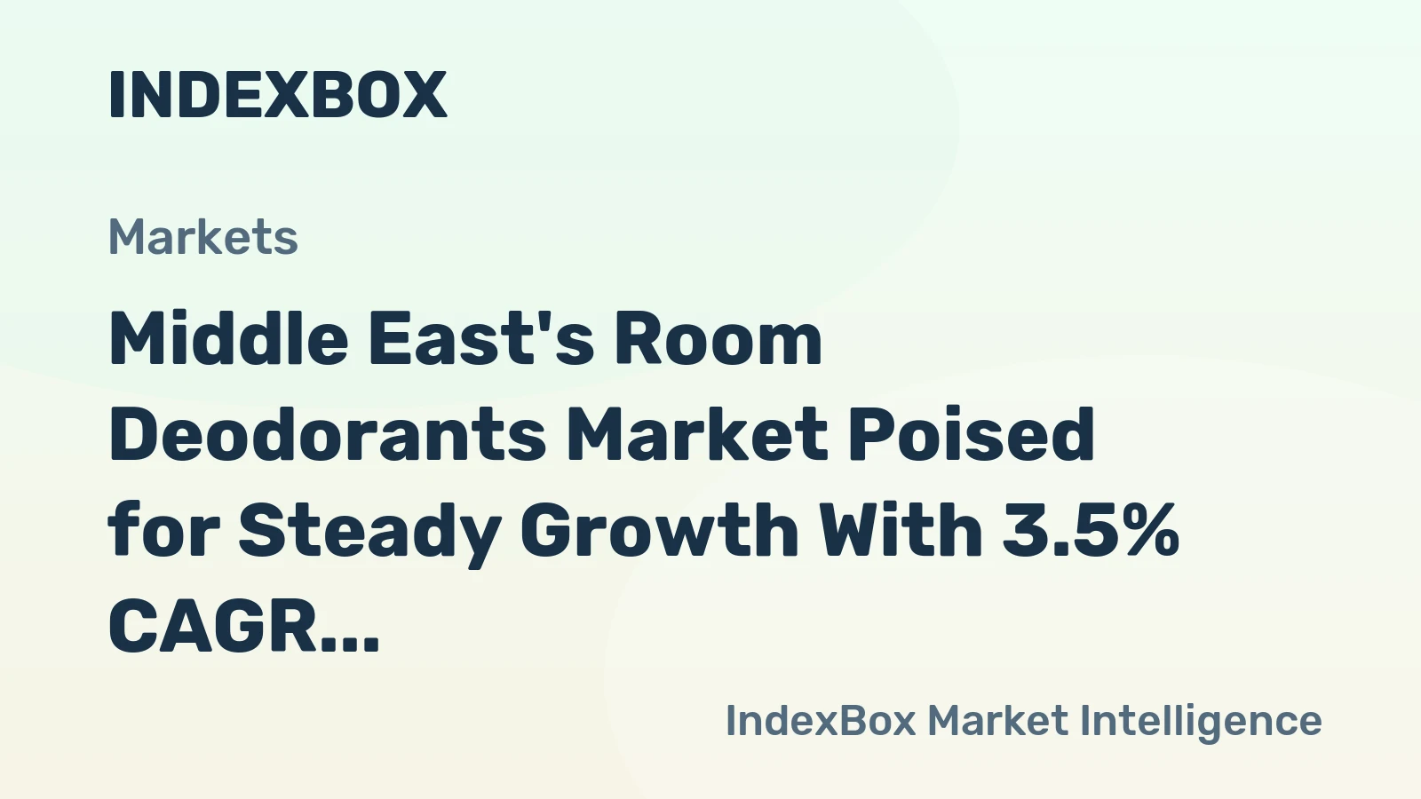 Middle East's Room Deodorants Market Poised for Steady Growth With 3.5% CAGR Through 2035