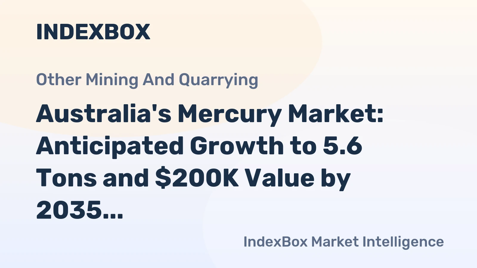 Australia's Mercury Market: Anticipated Growth to 5.6 Tons and $200K Value by 2035