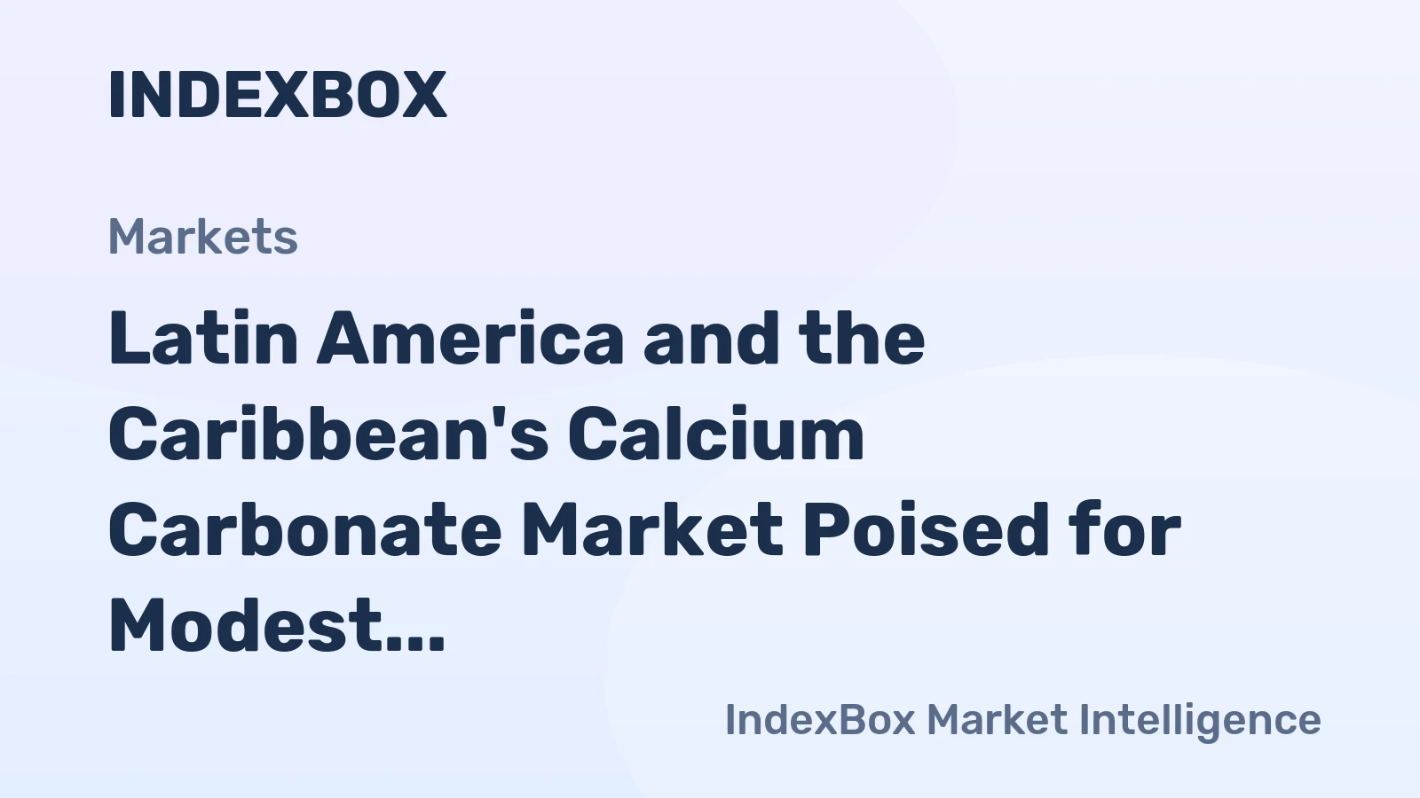 Latin America and the Caribbean's Calcium Carbonate Market Poised for Modest Growth With 1.7% CAGR Through 2035