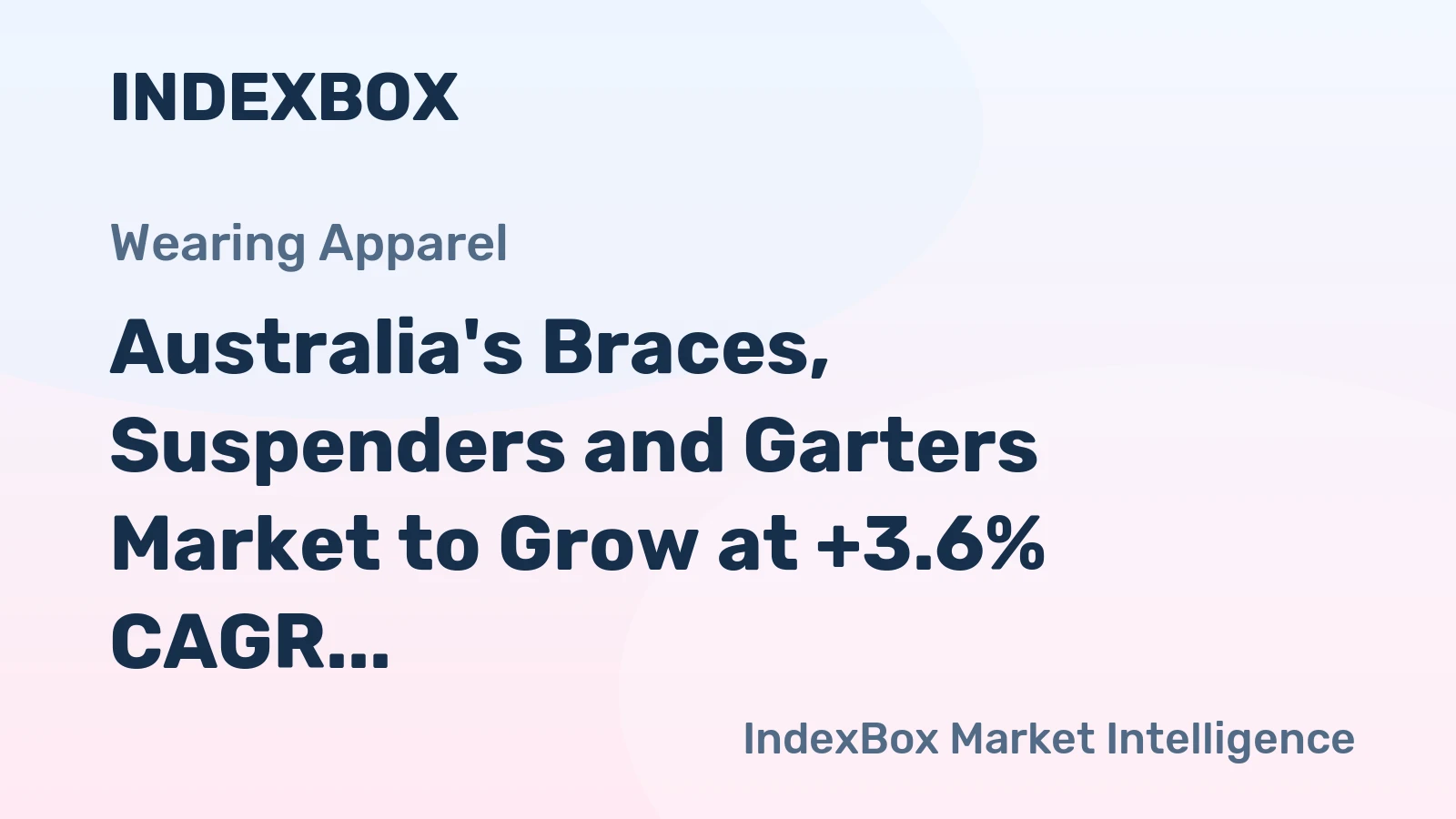 Australia's Braces, Suspenders and Garters Market to Grow at +3.6% CAGR, Reaching $83M by 2035