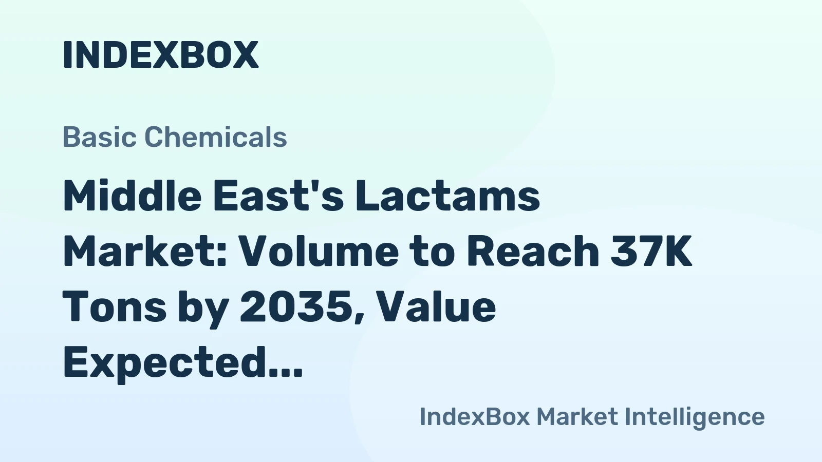 Middle East's Lactams Market: Volume to Reach 37K Tons by 2035, Value Expected to Hit $726M