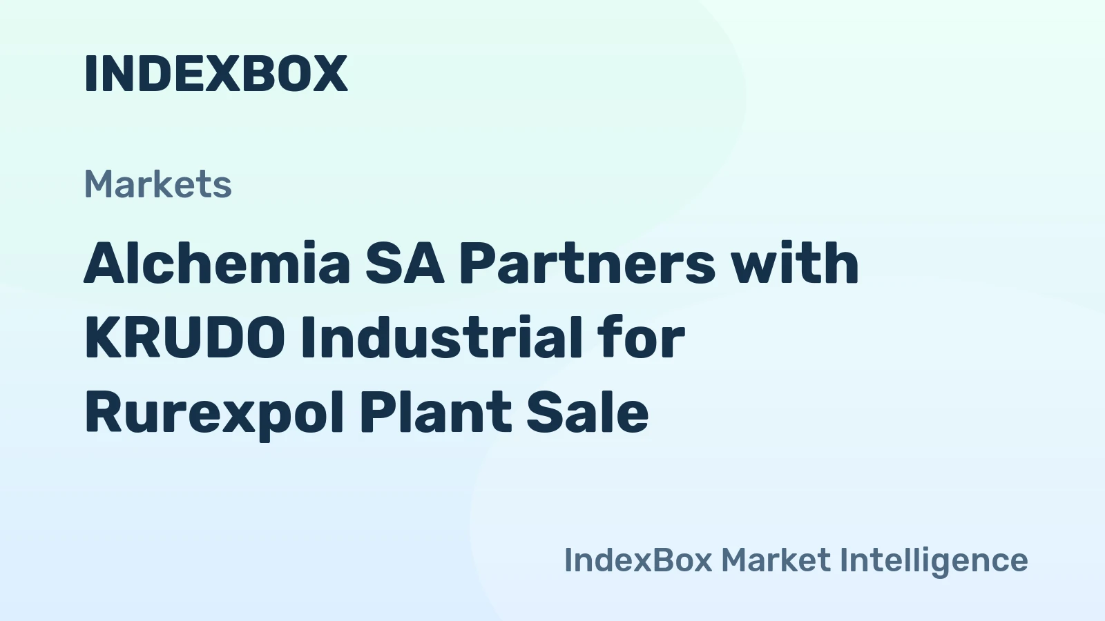 Alchemia SA Partners with KRUDO Industrial for Rurexpol Plant Sale