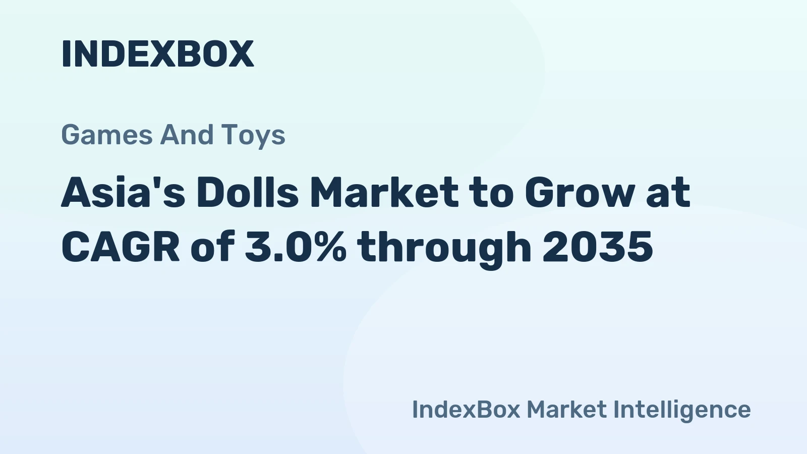 Asia's Dolls Market to Grow at CAGR of 3.0% through 2035